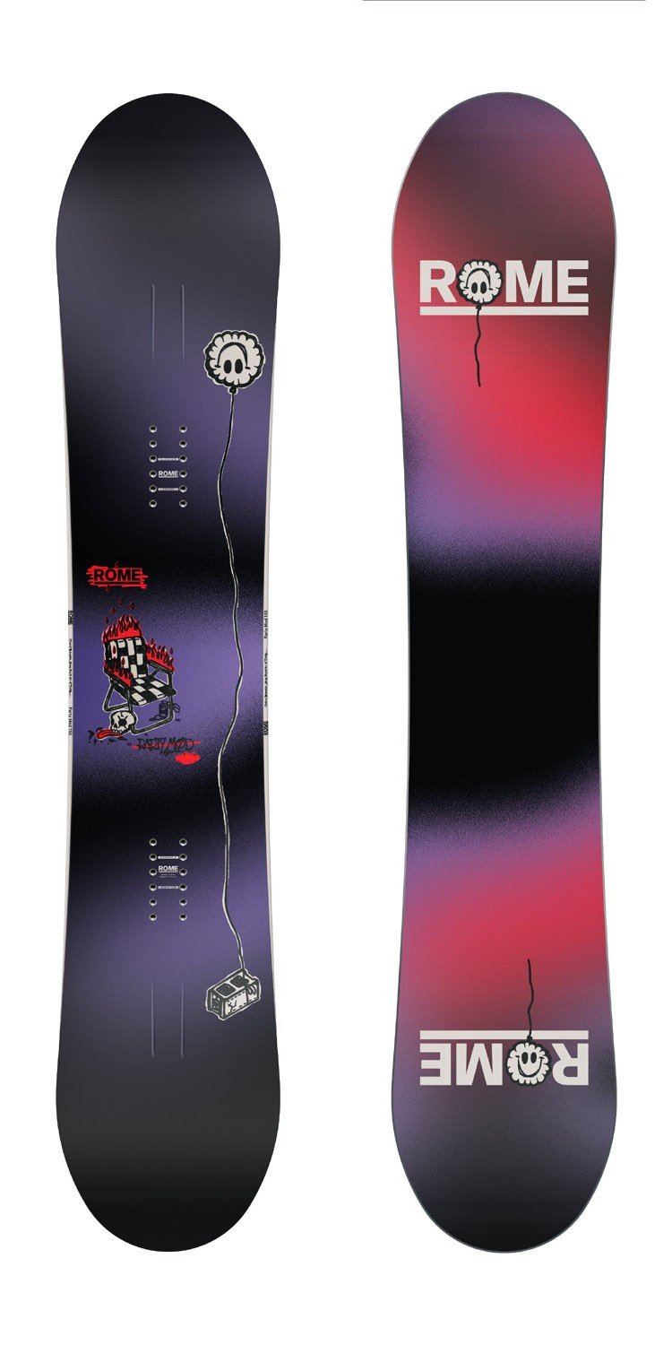 Rome Party Mod Men's Snowboard, Size 152 cm, True Twin Park New 2026 ...