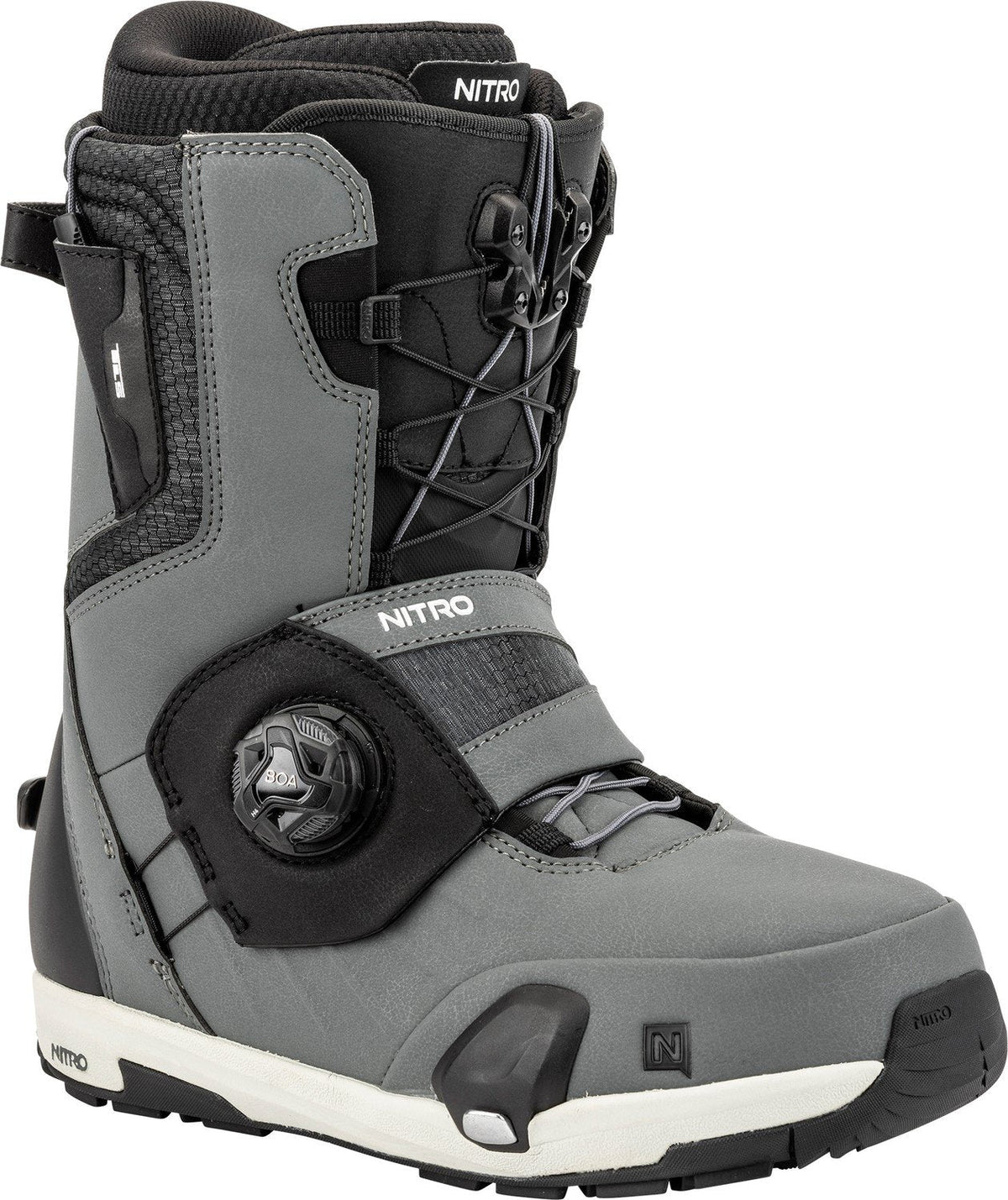 Nitro Profile TLS Step On Snowboard Boots Men's 8 Charcoal New 2025 Bu ...
