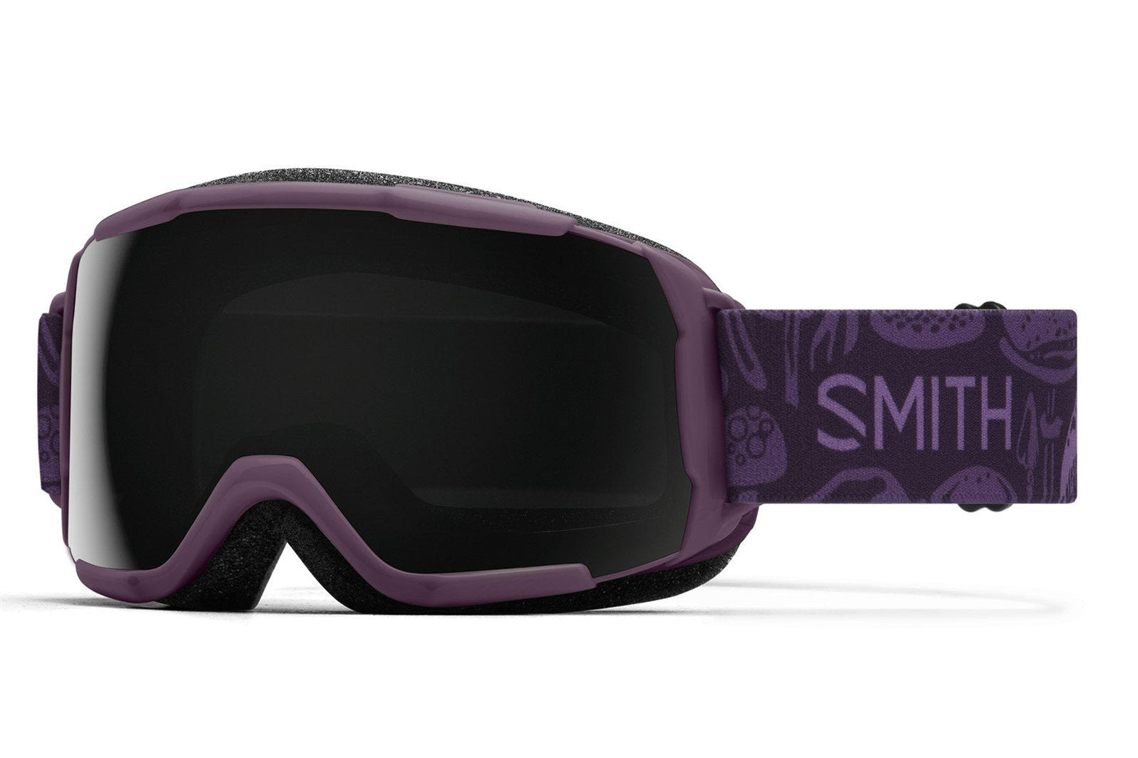 Smith Grom Youth Snow Goggles Amethyst Mushrooms, ChromaPop Sun Black ...