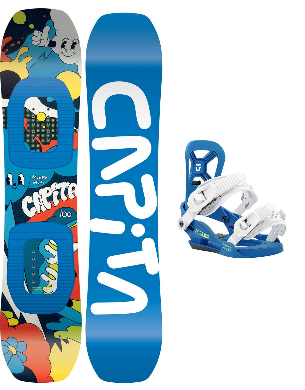 Capita Micro Mini Kids Snowboard 100 cm with Union Cadet Mini Bindings ...